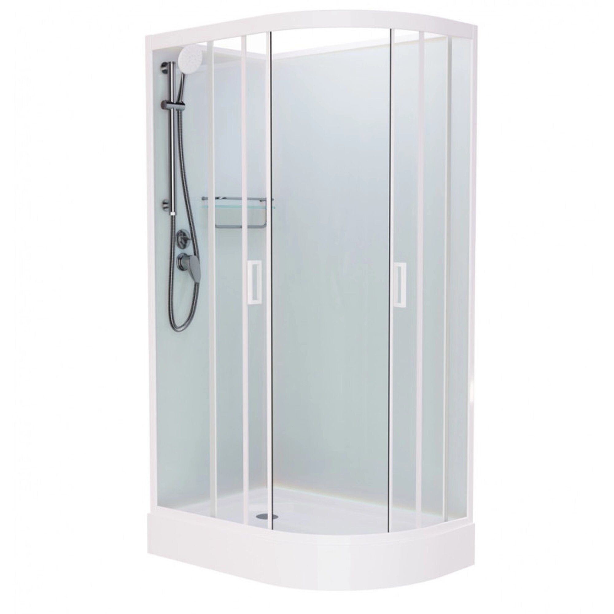 Душевая кабина Frank F418L White левая без крыши 100х80, 418018