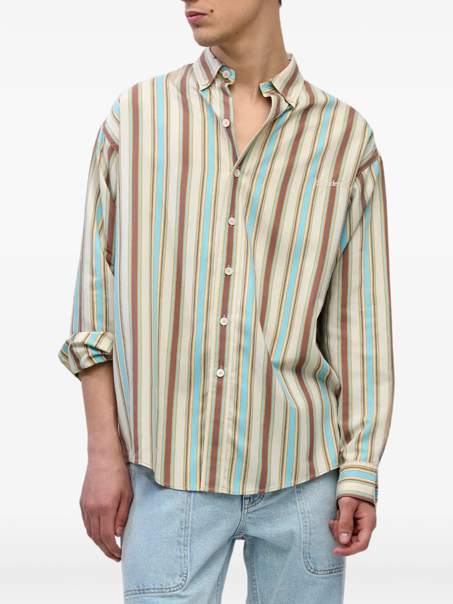 Рубашка Striped long-sleeve shirt