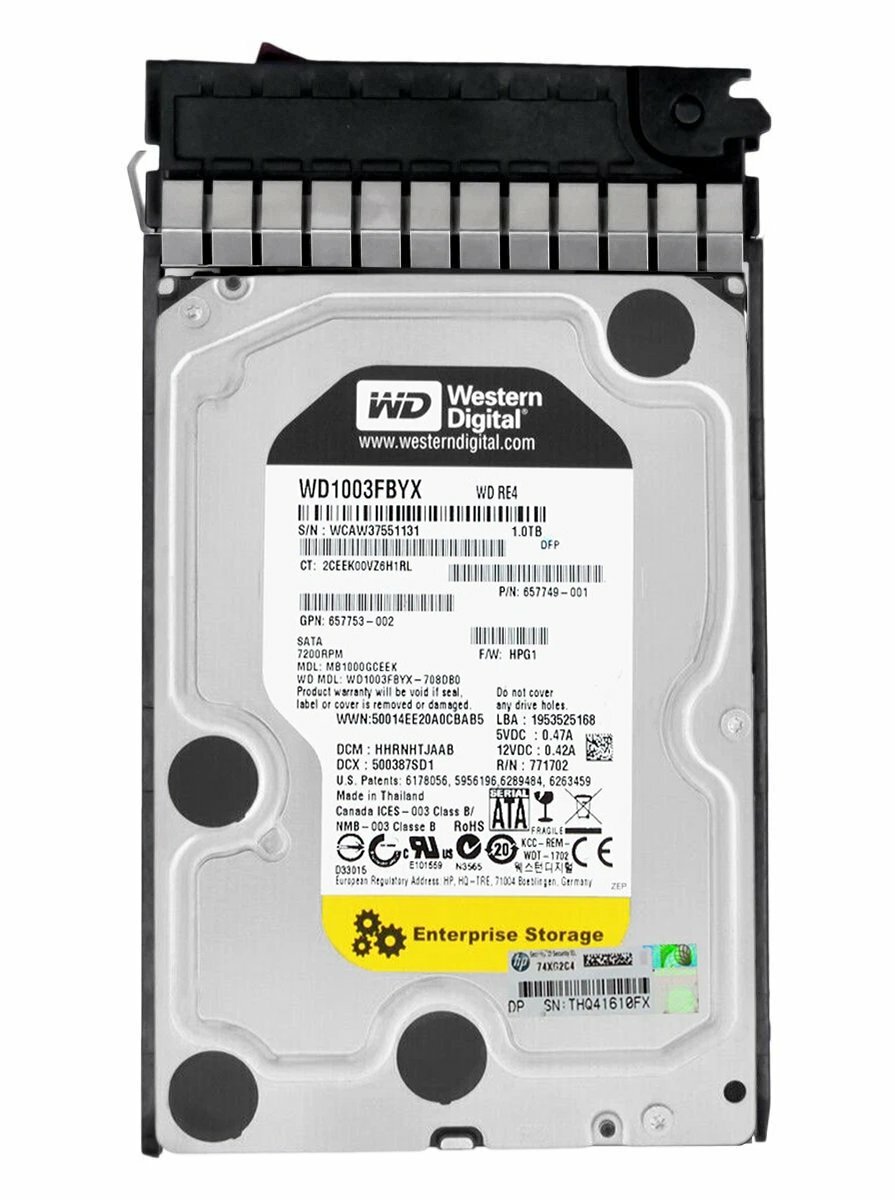 Жесткий диск HP 1Tb 7200 SATAIII 3.5" HDD 657753-002