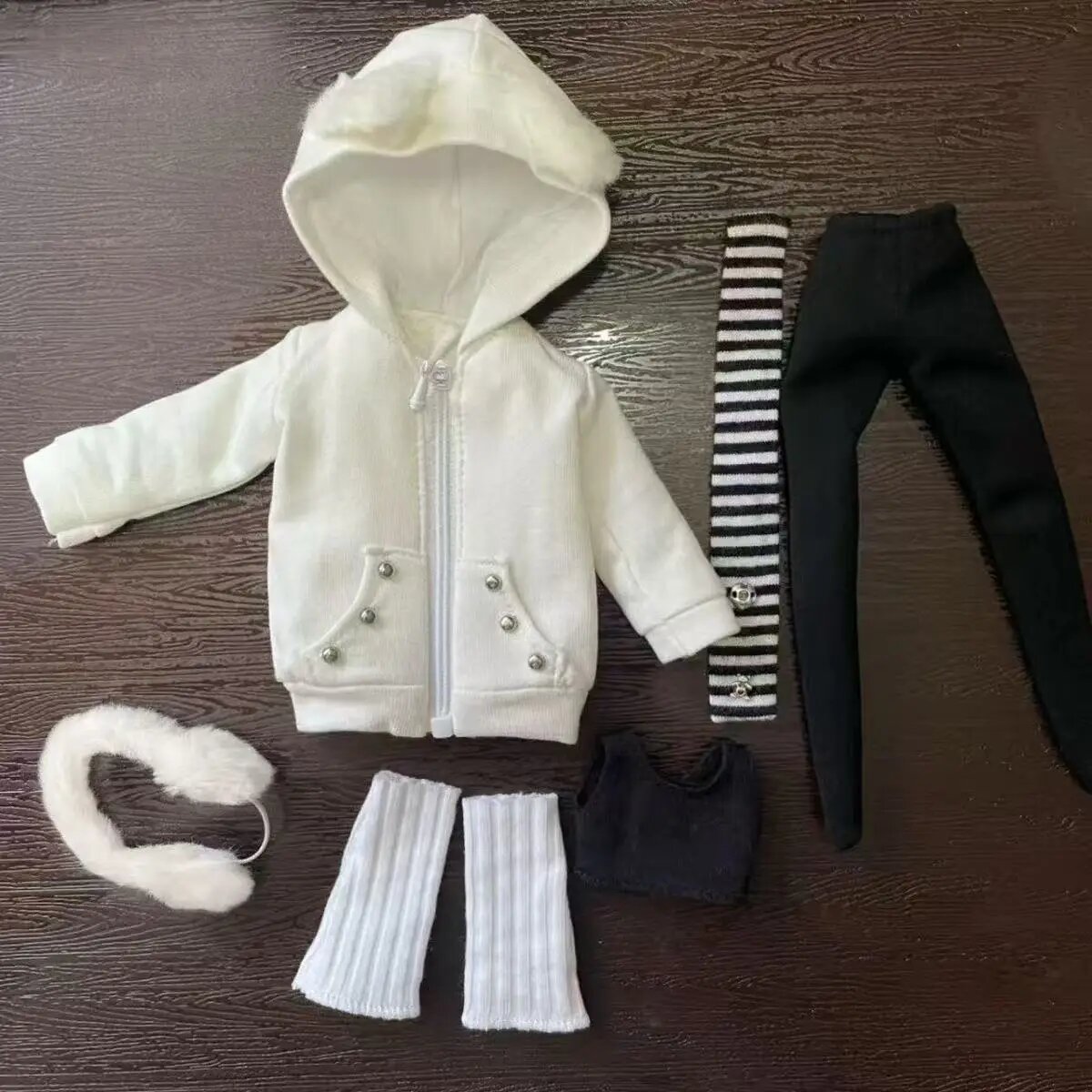 Аксессуары для кукол Blythe: толстовка, пальто, жилет, шарф и гетры