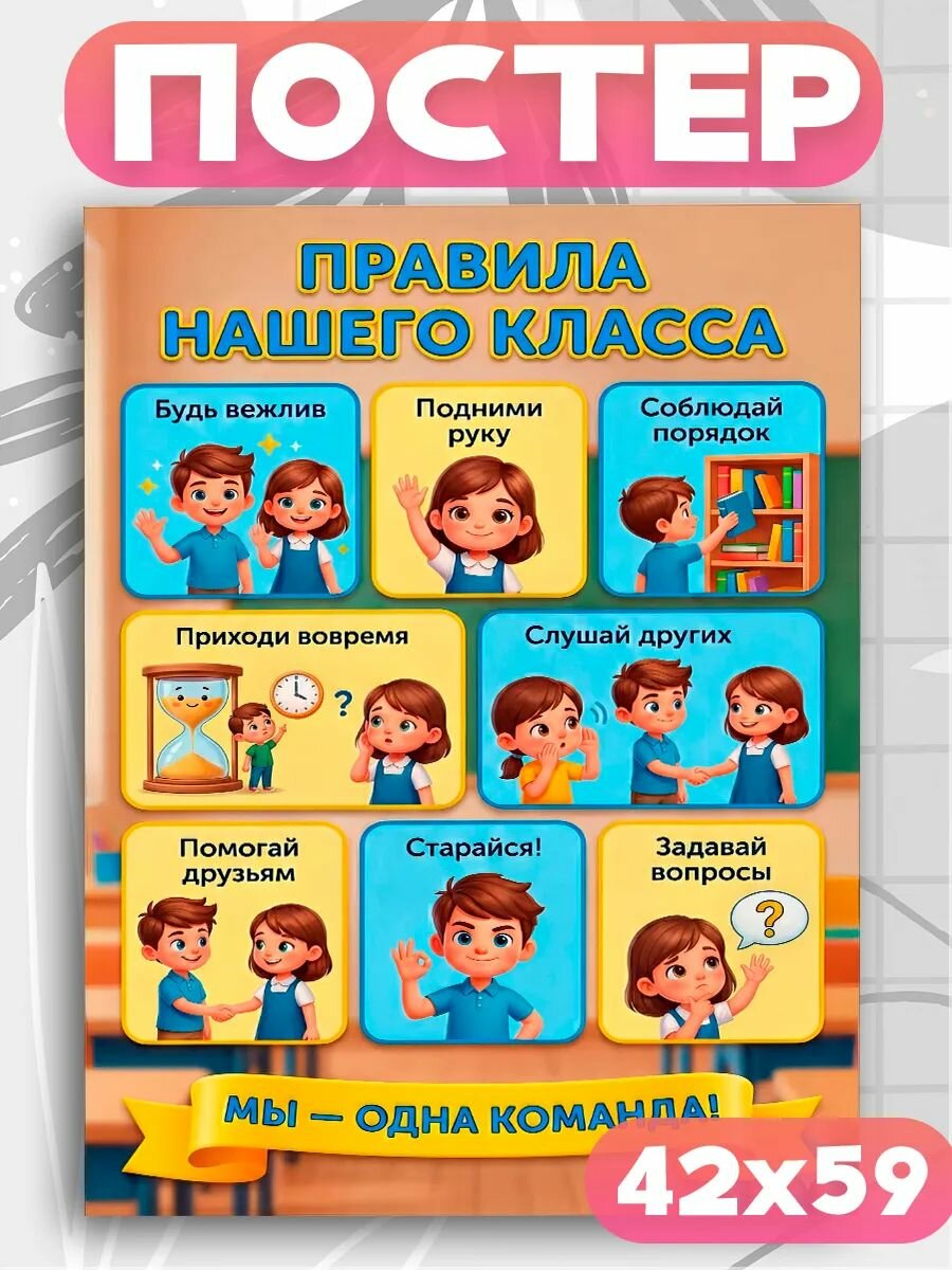 Постеры на стену Правила класса