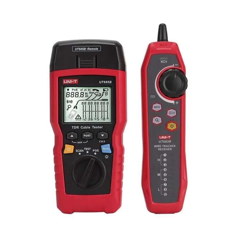 UNI-T UT685B Комплект TDR Кабель, Тестер Пара Коаксиальный , RJ11 RJ45 адаптер разъема цифровой счетчик