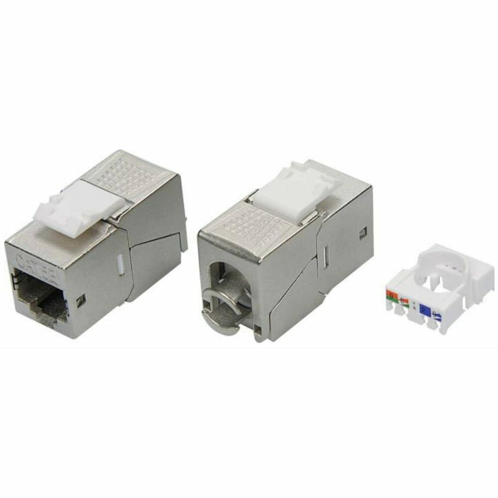 Модуль keystone DKC rj45 cat5e экранированный(stp), 90 градусов, серебристый (форм-фактор s19) 12шт RNK5EF90TL