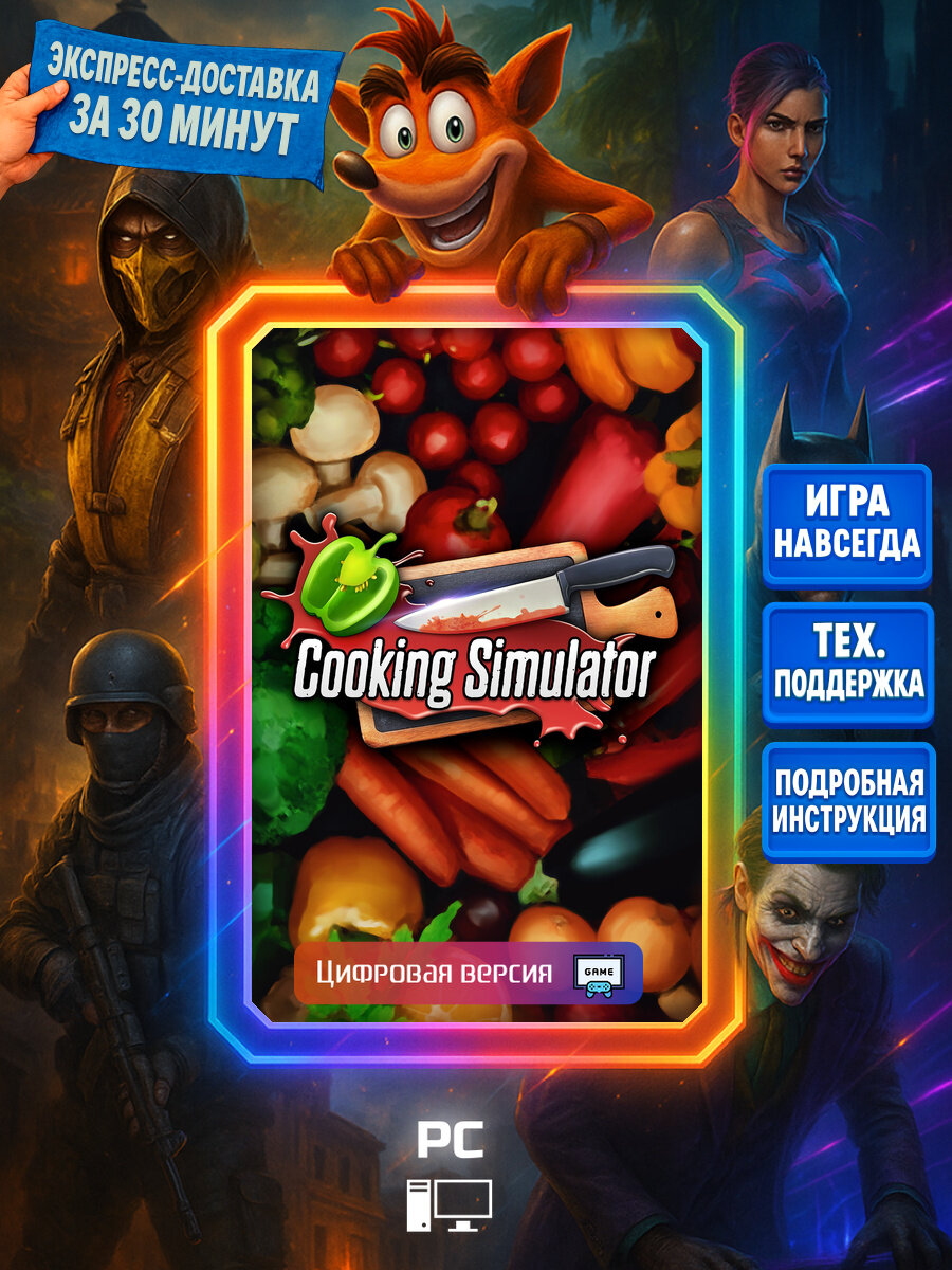 Cooking Simulator Windows PC Цифровая версия игры | Доставка на почту