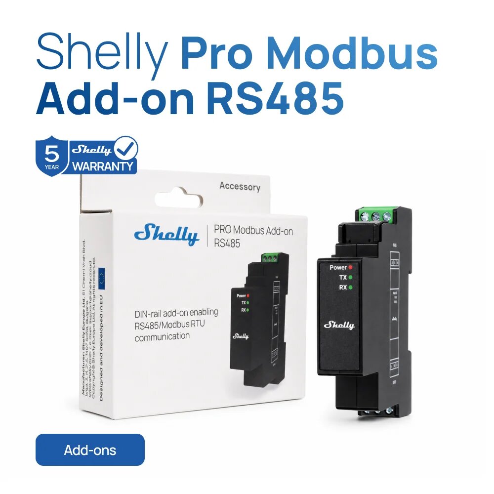 Shelly Pro Modbus RS485 Адаптер 2 Pcs