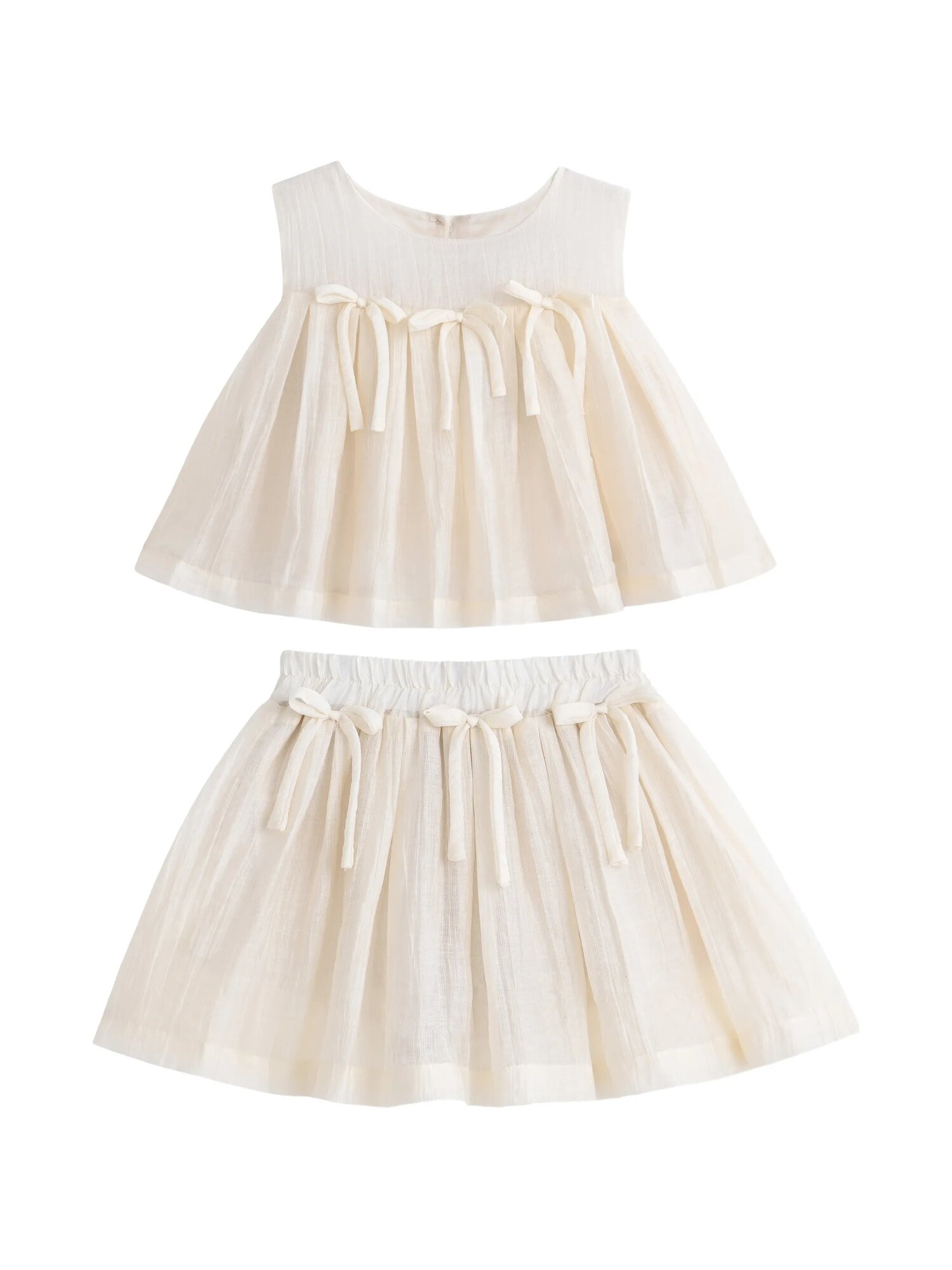 Юбка Bow-detail pleated skirt set