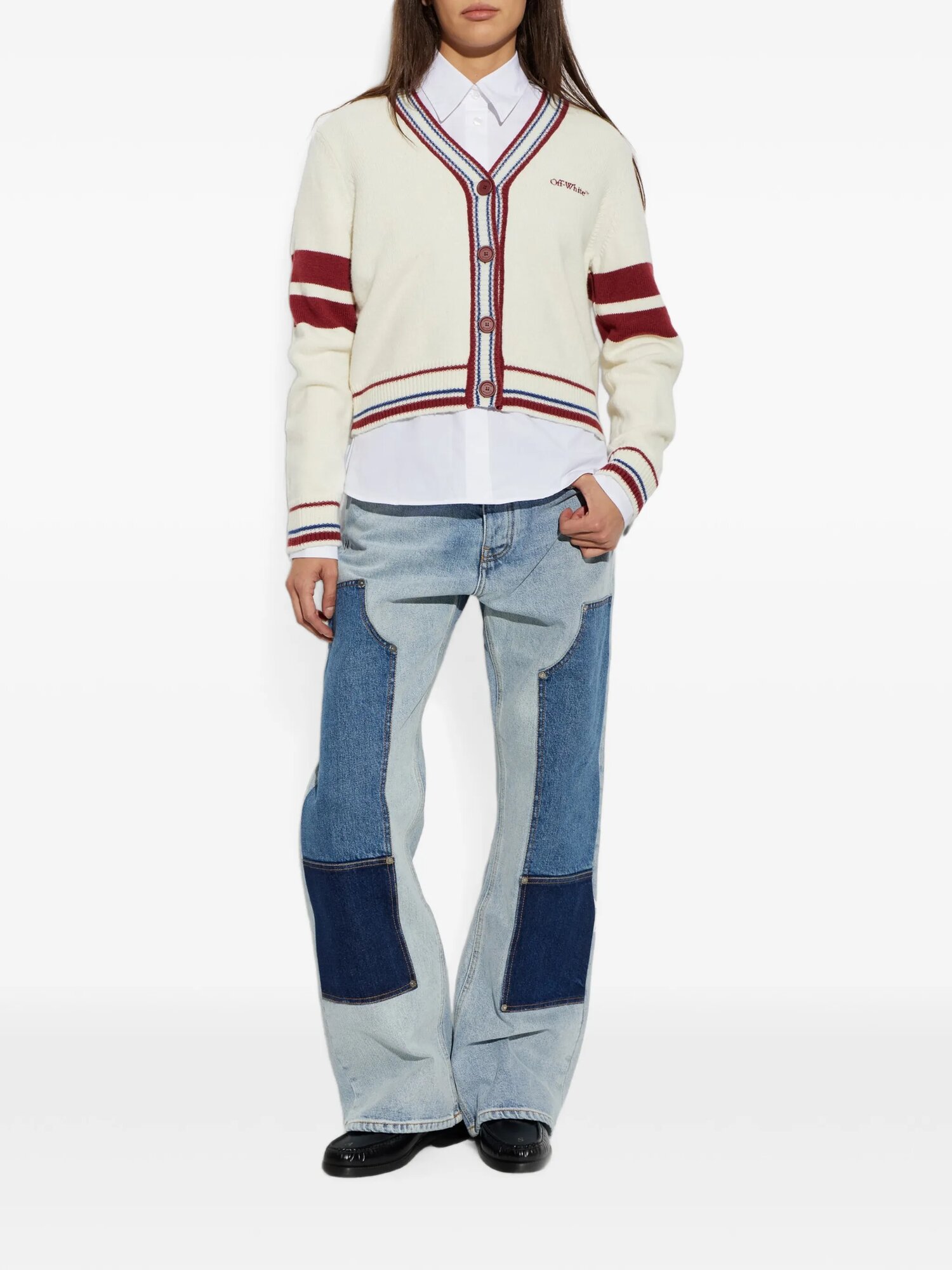 Джинсы Off-White Patchwork straight-leg jeans, размер 36 — фото 1