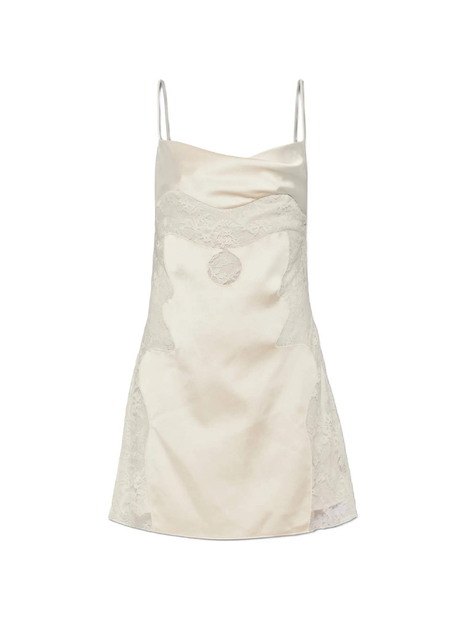 Платье Lace-insert satin dress
