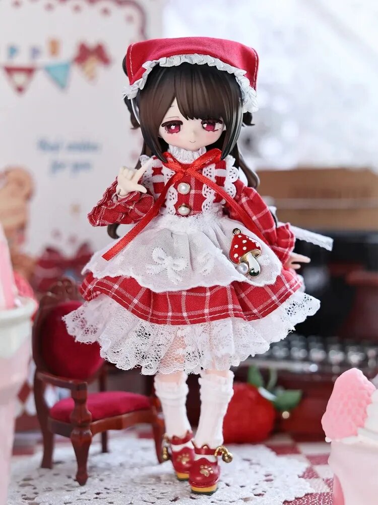 LEI-Doll Одежда для кукол Ob11 с 8 минутами 12 минут 17 см, костюм bjd + Обувь для куклы Коллекционная одежда для шарнирных кукол Эксклюзивная серия 2025