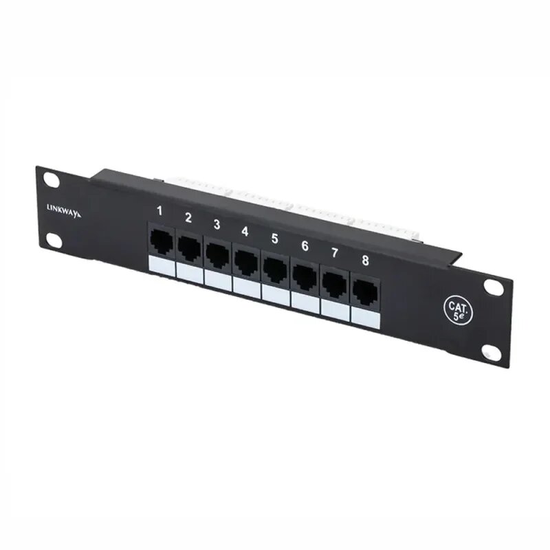 8-портовая 10-дюймовая патч-панель CAT5e CAT6 1U, мини-Патч-панель RJ45, стойка для бытовой распределительной рамы, коробка с слабым током
