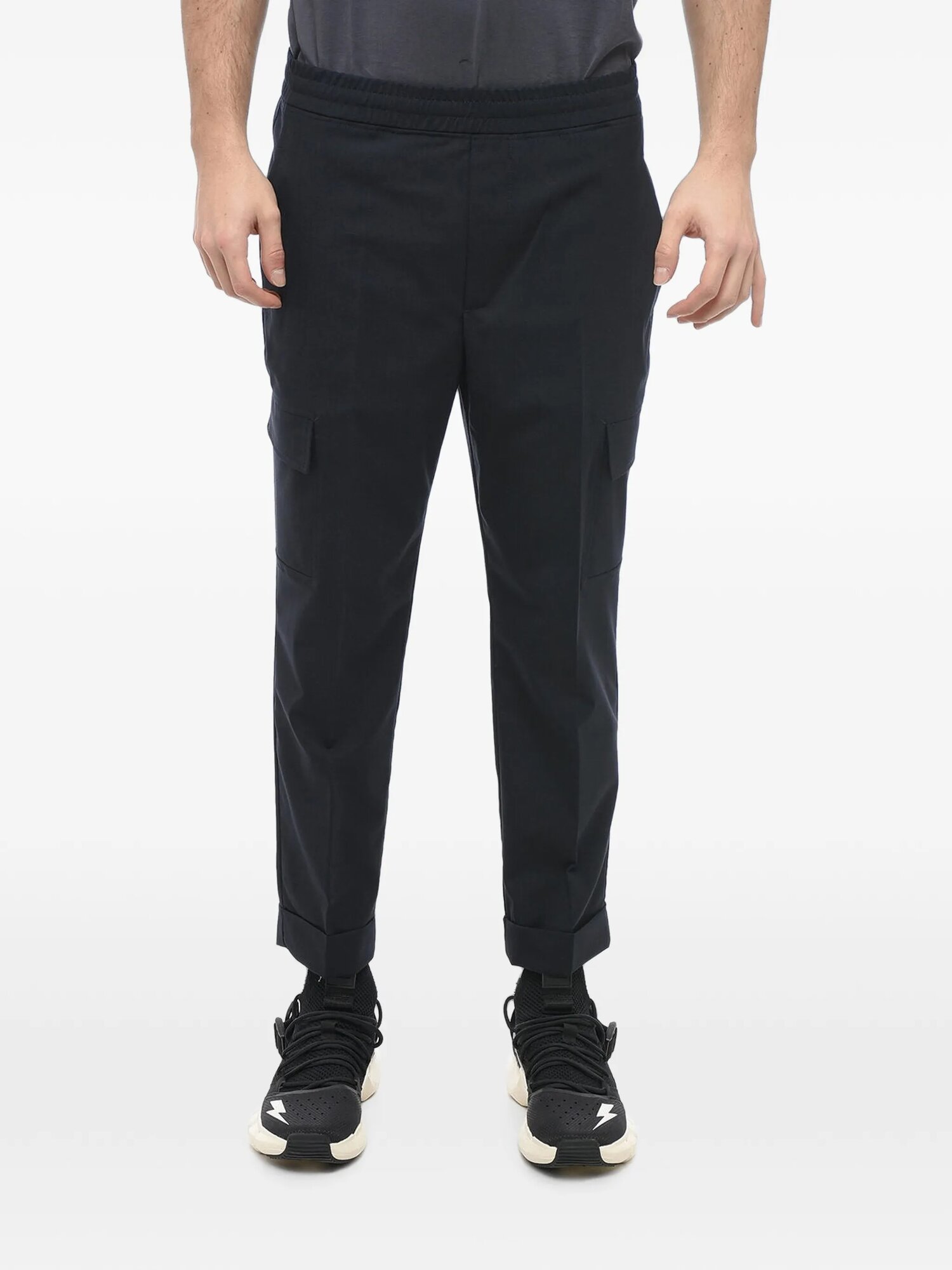 Брюки Elasticated-waist turned-up hem trousers