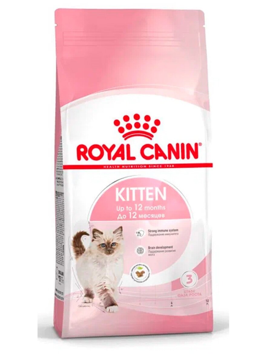 Корм сухой для котят в возрасте от 4-х до 12-ти месяцев Royal Canin Kitten 4кг
