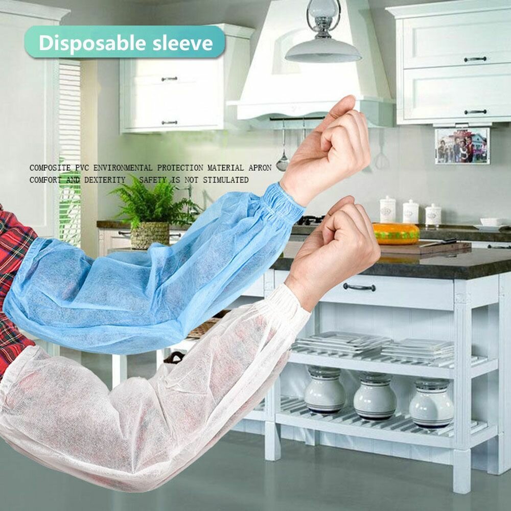 Садовые нарукавники 10 шт, синие и прозрачные, ПВХ, для кухни, дома, comfort, dexterity, защита рук
