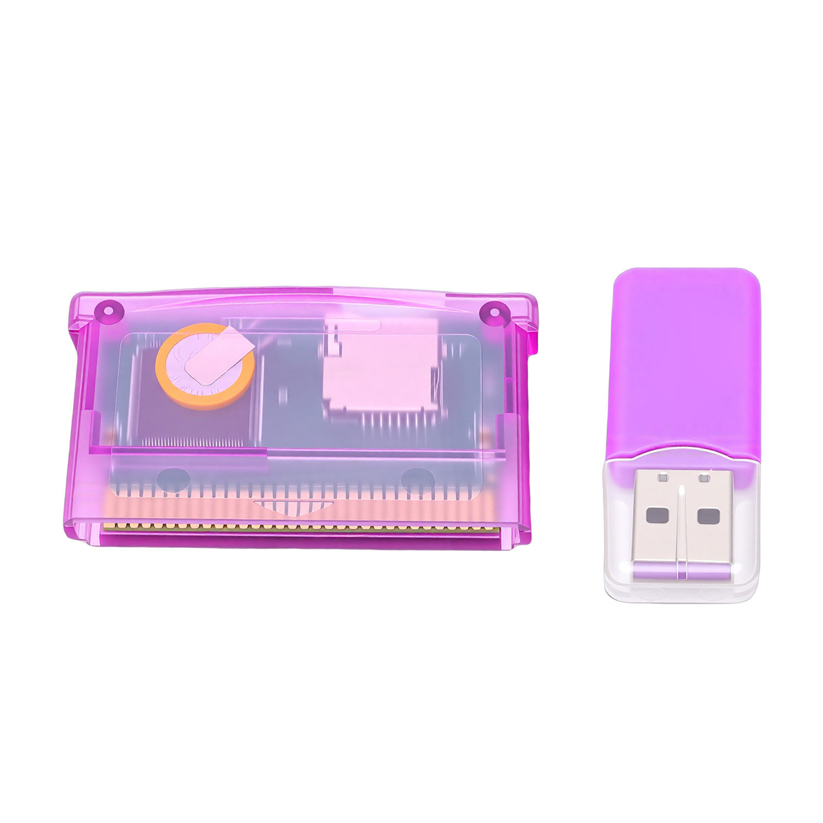 Игровой картридж Подходит для Игровой консоли GBA Универсальный Флэш-картридж Формата FAT Максимальная Емкость 2 ГБ Фиолетовый Прозрачный