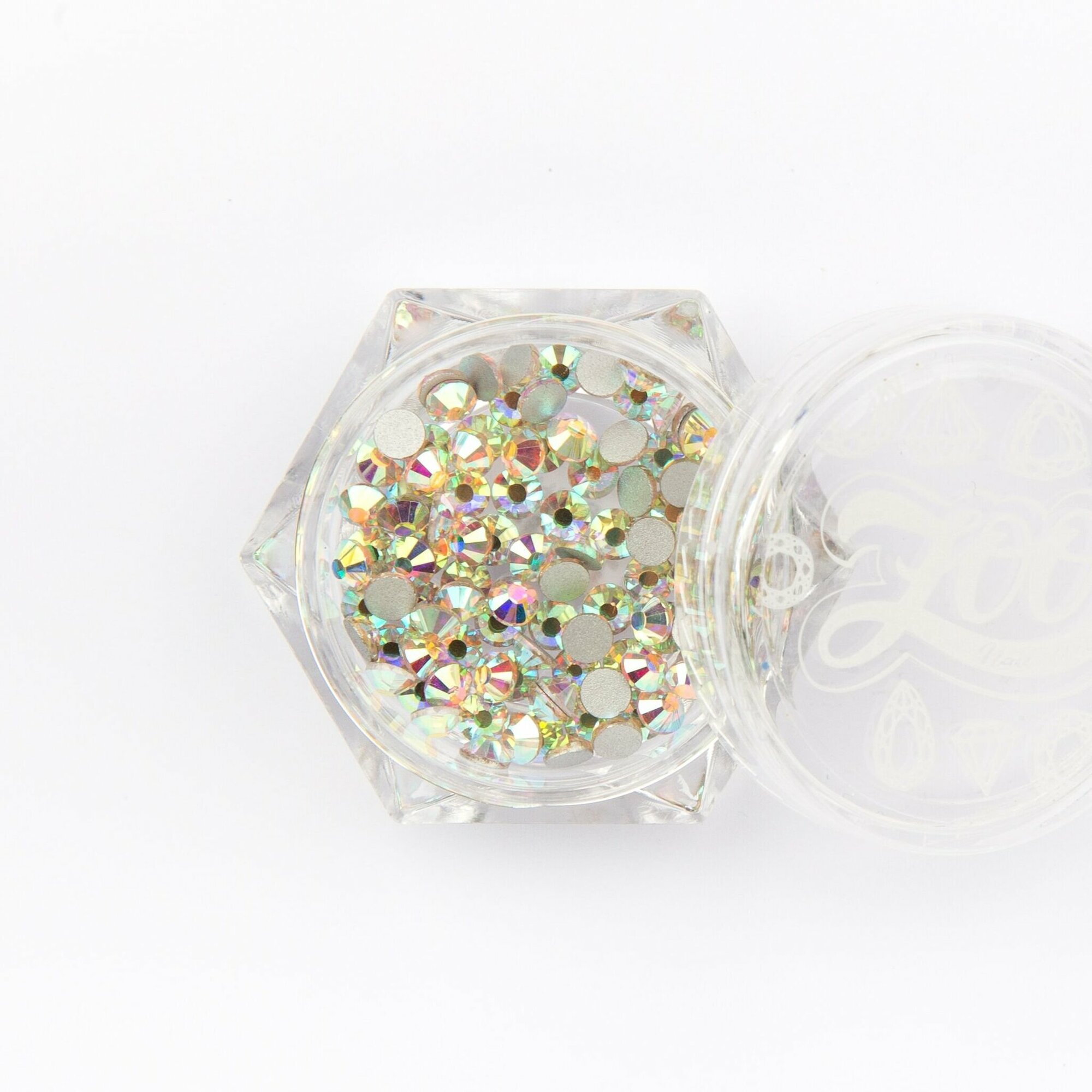 Zoo Nail Art 1091 Стразы стеклянные прозрачные AB голография SS10 (2,8 мм) 100 шт