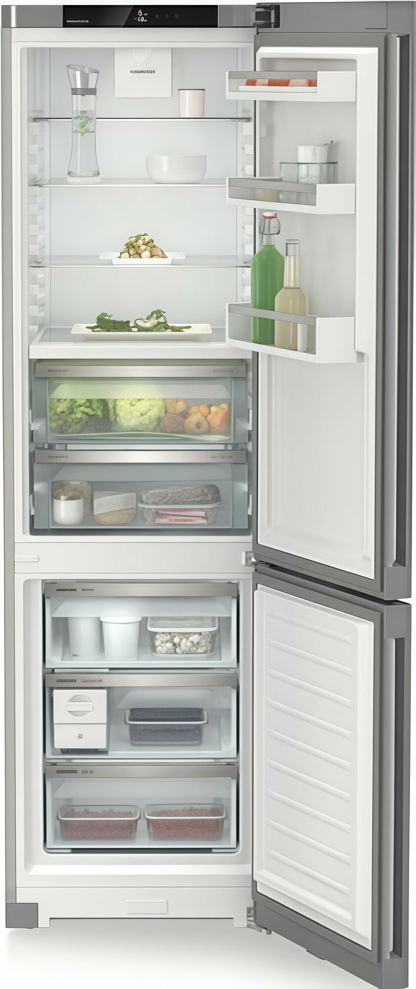Двухкамерный холодильник Liebherr CBNsfc 572i-22 001 BioFresh NoFrost серебристый