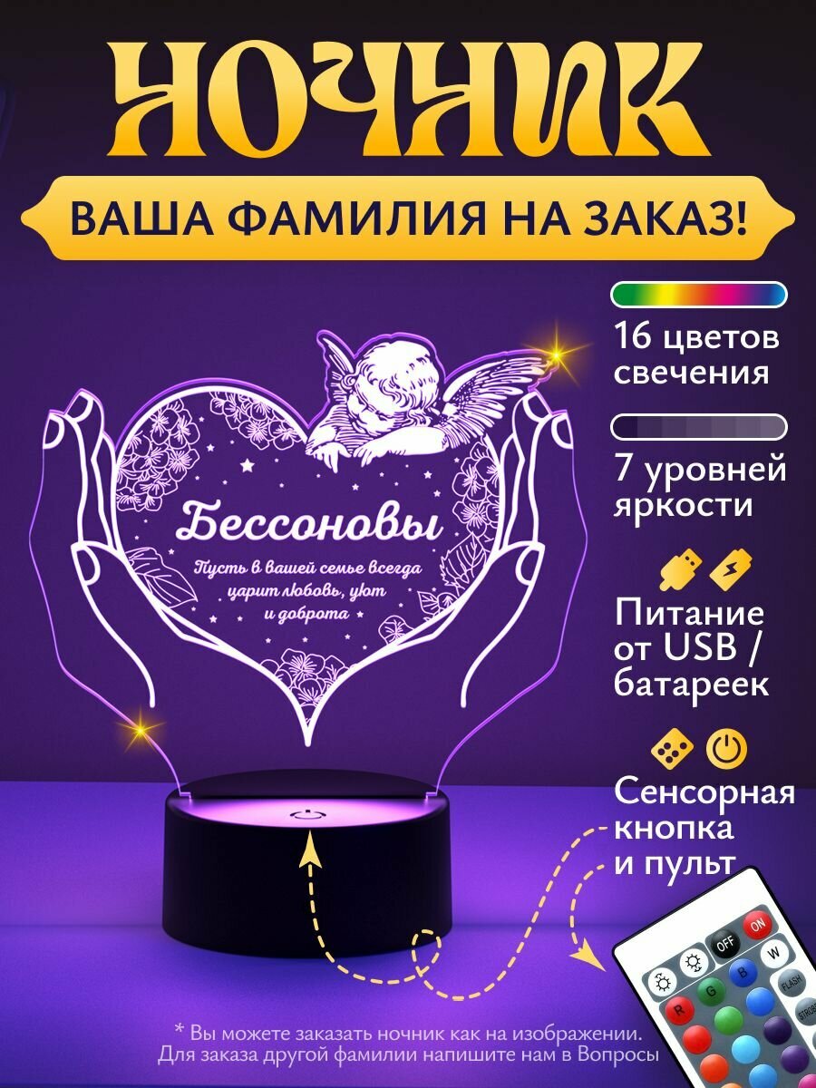 Ночник Бессоновы - счастья вашему дому