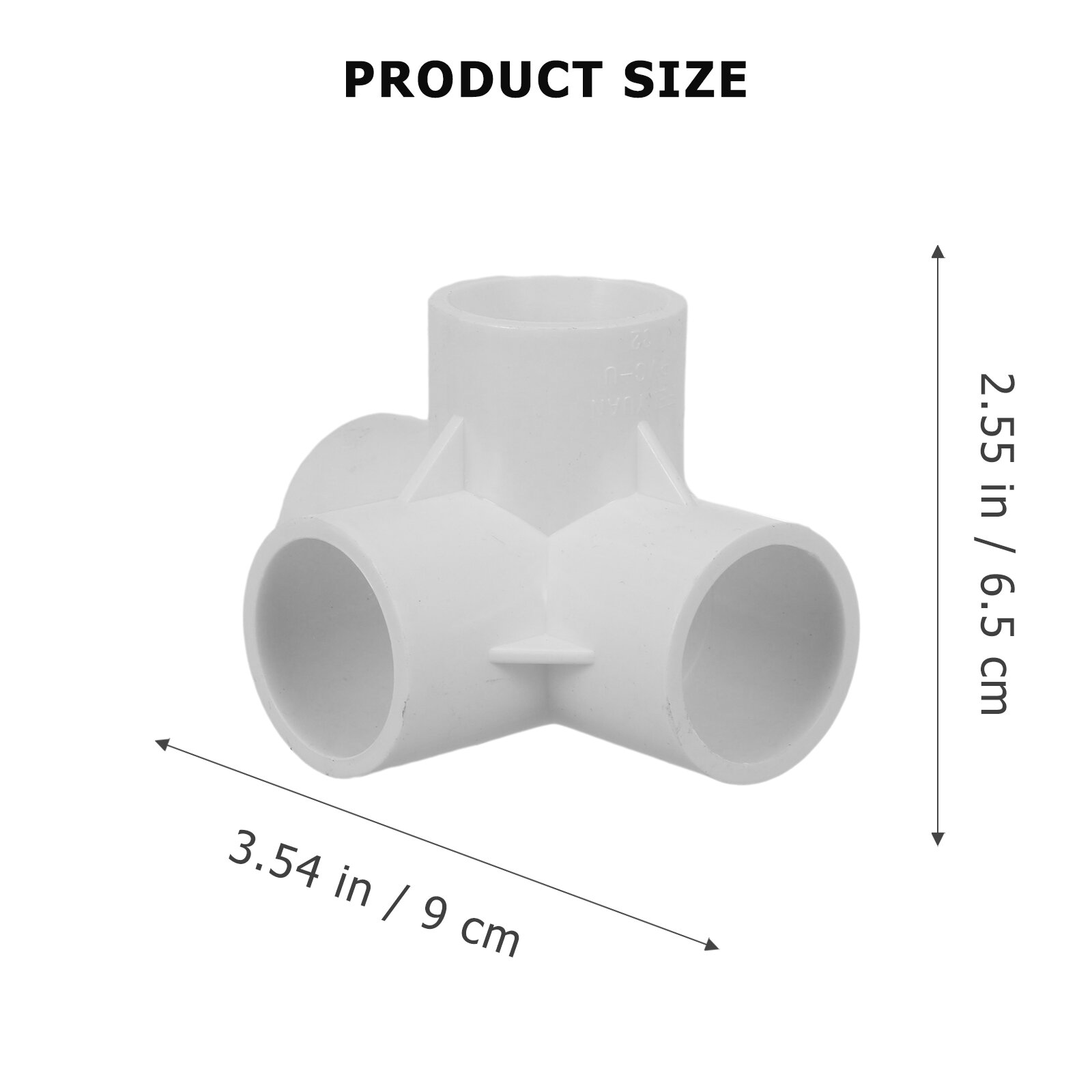 4 Штуки PVC Локоть Фittings 9X6.5CM Белый Цвет Устойчив К Солнечному Свету И Другим Ультрафиолетовым Источникам