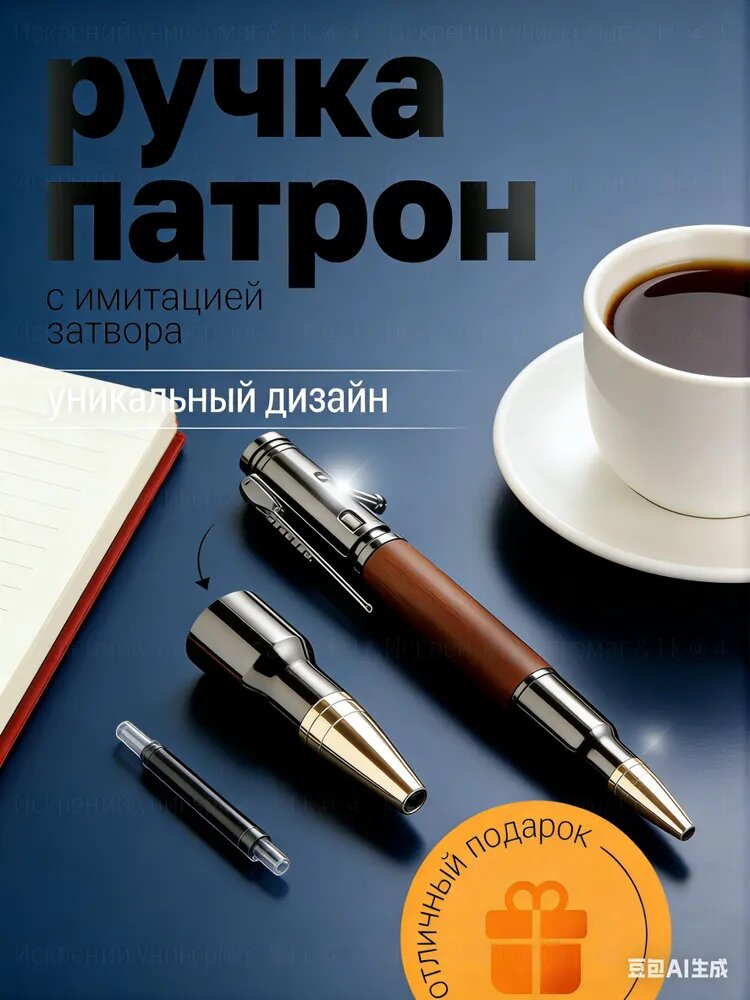 Ручка Роллер 1 мм, 2 шт, металл, с поворотным механизмом