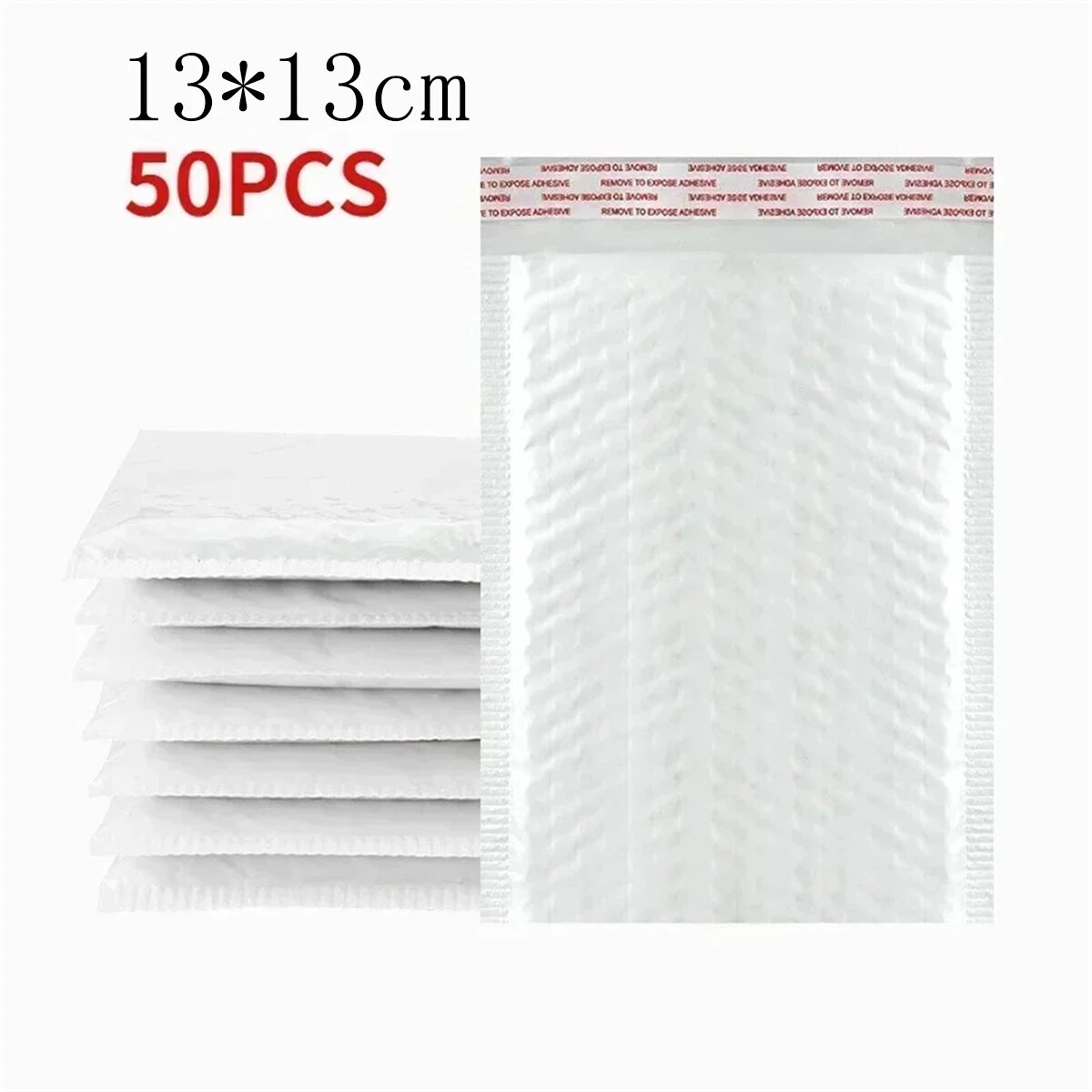 Белые пузырчатые пакеты для почты 11/15/23 см 13x13cm 50Pcs