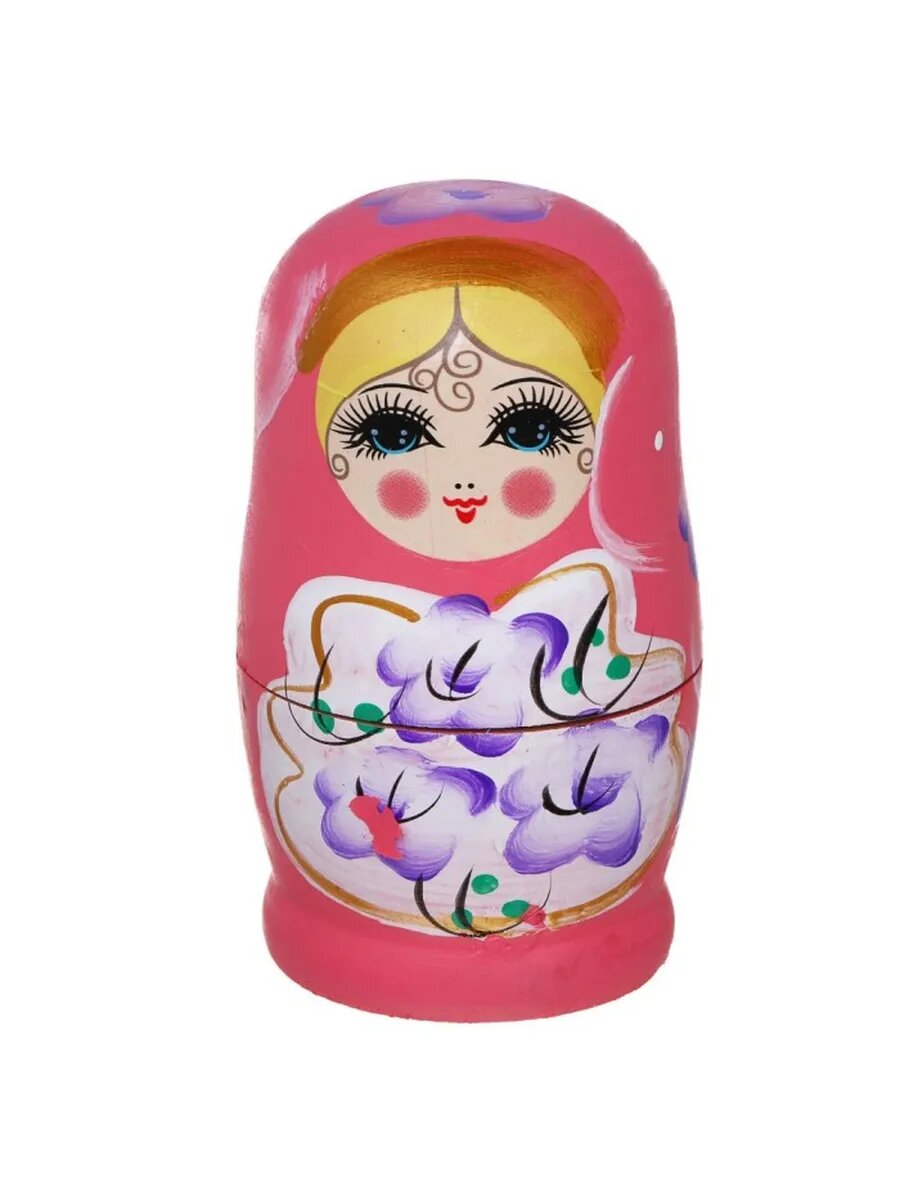 Матрешка 5шт, дерево, 11,5х5,5см, 5 дизайнов (10702070/300