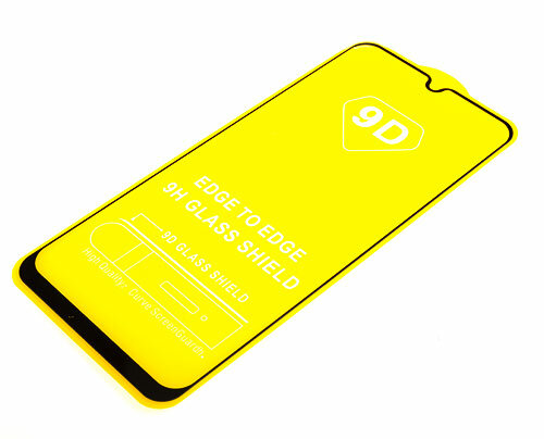 Защитное стекло 9H Full для Samsung A50s черное т/у