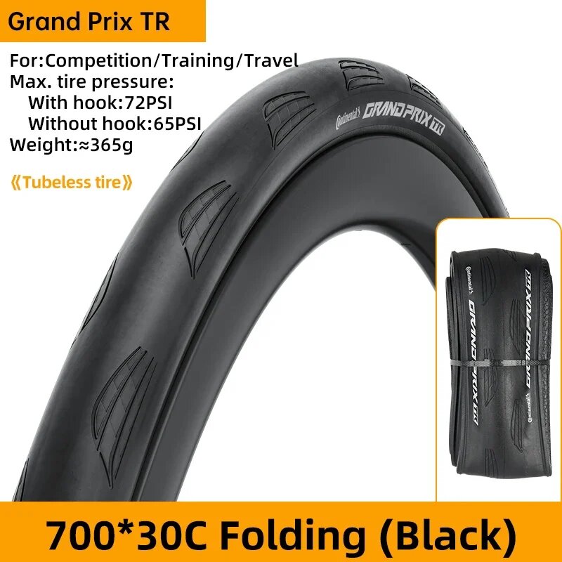 Continental Grand Prix TR 700x30 Tubeless Черный