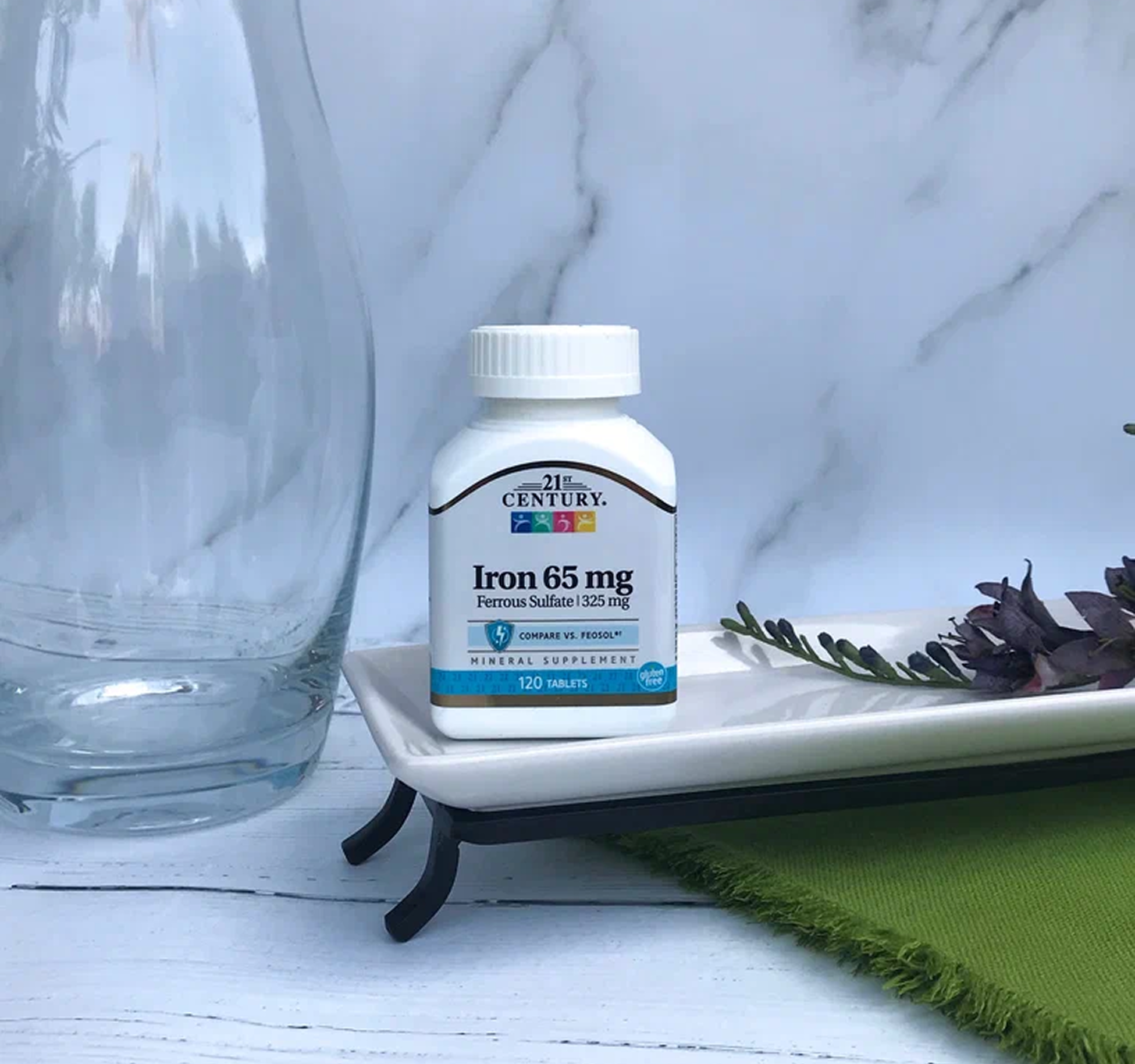 Биологически активная добавка 21st Century Железо, 65мг, 120таблеток