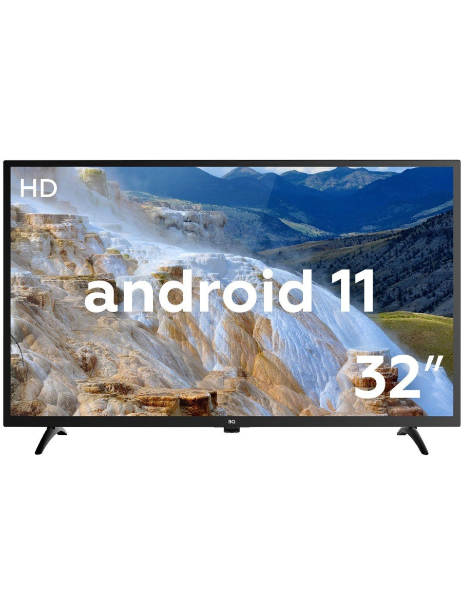 Телевизор BQ 32S15B 32" LED, HD, черный, смарт ТВ, Android
