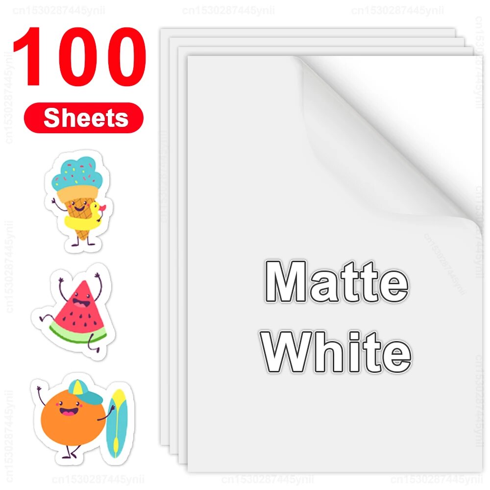 Виниловая фотобумага A4 ABCOLOR глянцевая белая 100 листов Matte White