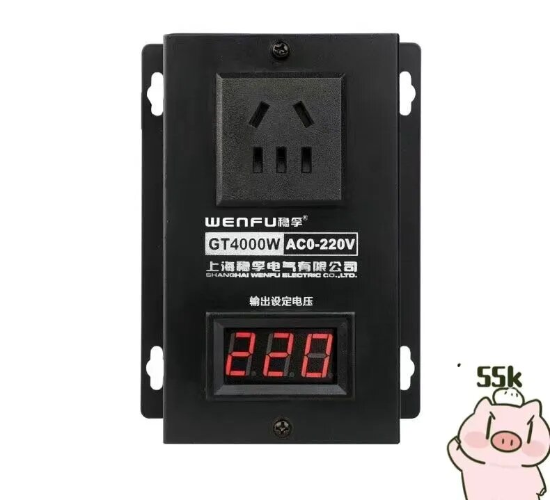 Регулятор мощности WENFU GT4000W AC0-220V для управления напряжением, регулируемый 4 кВт — фото 1