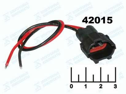 Разъем 2pin штекер 1.8мм влагозащищенный на проводе 20см DJ7021-1.8-11