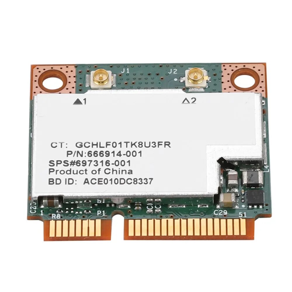 Сетевая карта HP Broadcom BCM943228HMB, двухдиапазонная 300 Мбит/с, Mini PCI-e, Bluetooth 4.0