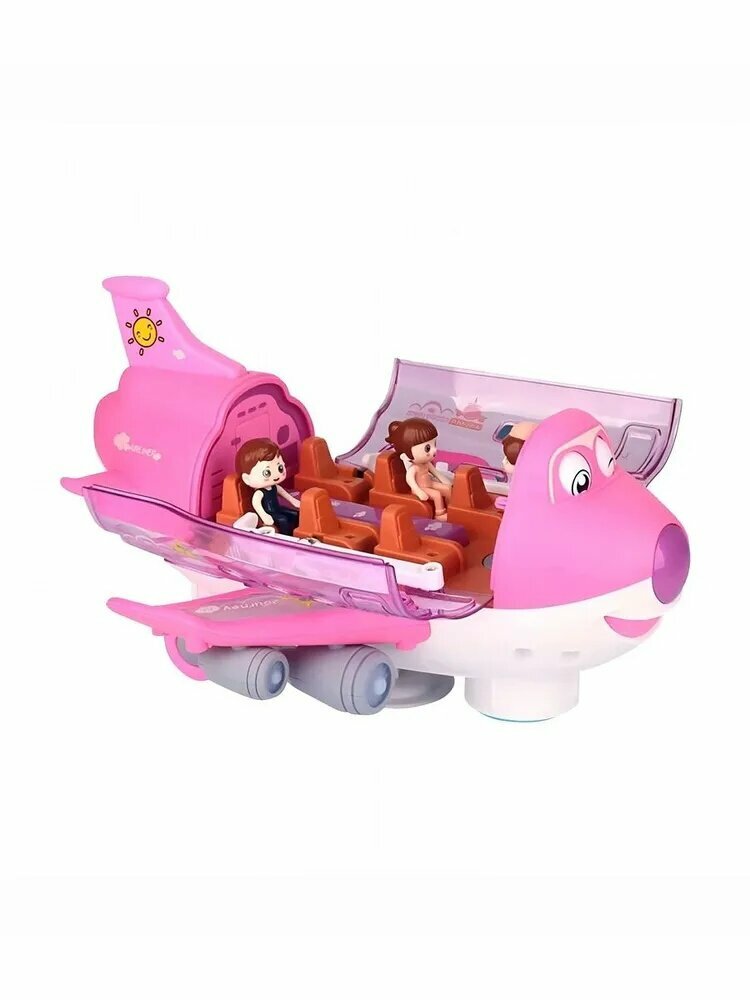 BESTSKY Игрушка-самолёт для малышей с LED огоньками и звуками, для детей 2-5 лет, с вращающимся механизмом, для дня рождения