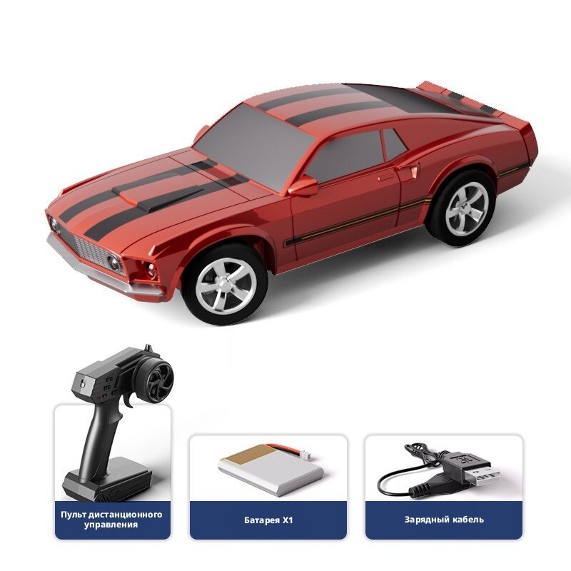 Радиоуправляемый гоночный автомобиль 1:64 2.4G, полный пропорциональный контроль, гироскоп, задний привод, Type-C зарядка, игрушка для стола