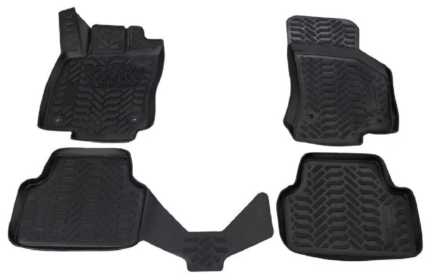 Skoda Octavia (A7/A8) (2013-)модельные коврики в салон (3D с подпятником) (Крепеж2)