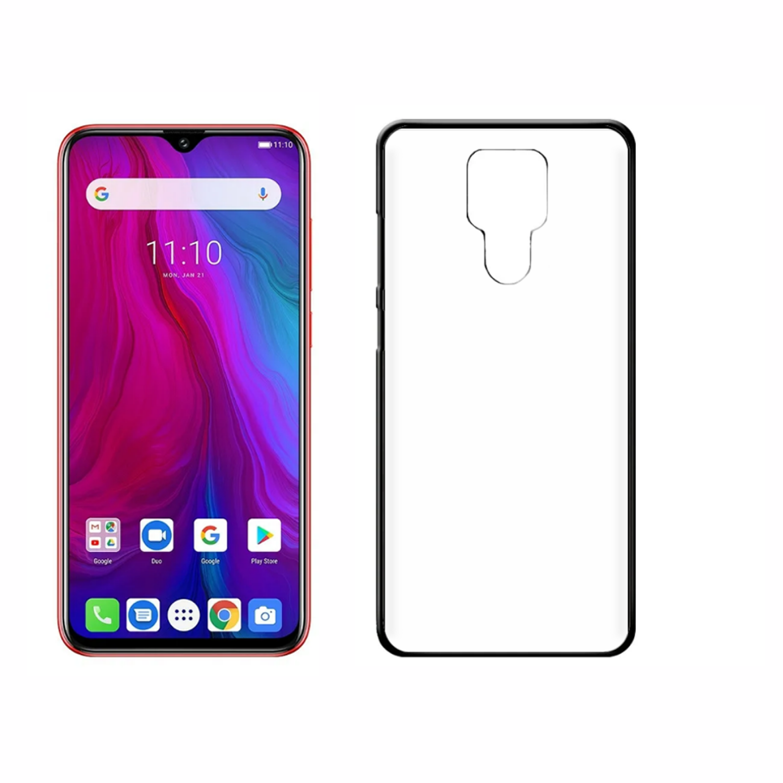 Чехол бампер MyPads Tocco для Ulefone Power 6 прозрачный силиконовый тонкий