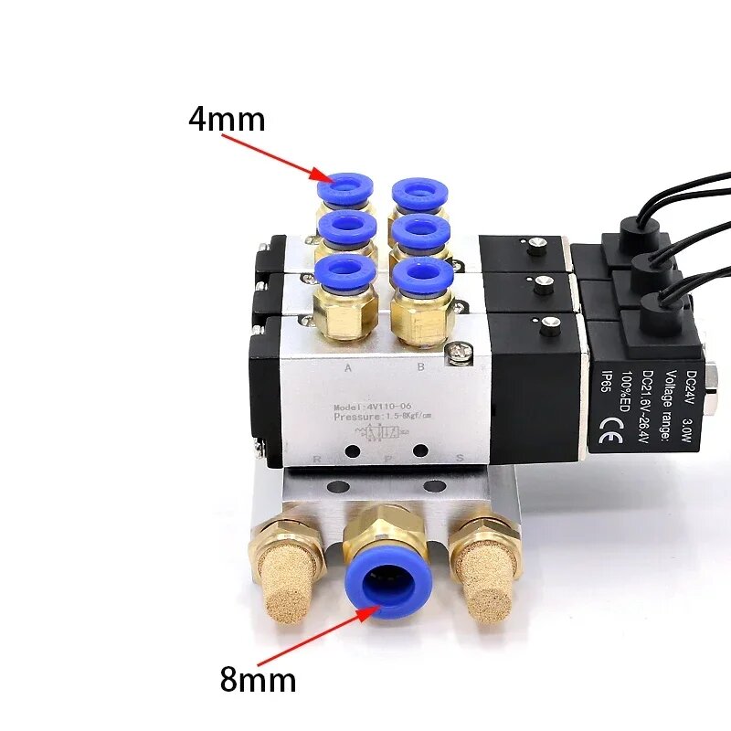 Пневматический клапан Airtac 4V110-06 5-портовый 2-позиционный