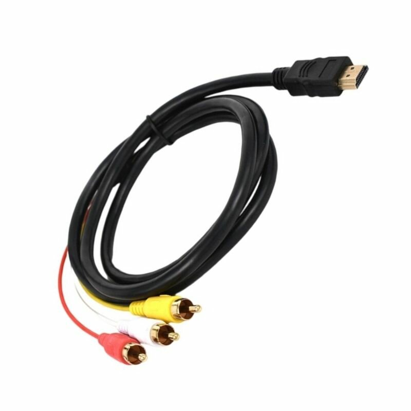 (1 штука) Дифференциальный кабель HDMI-3RCA красного, желтого и белого цветов