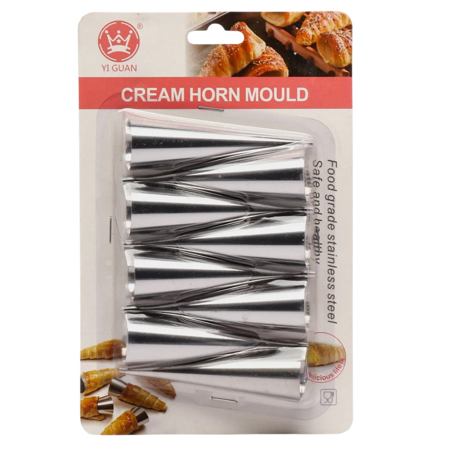 Набор форм кондитерские конусы для выпечки трубочек, рожков и круассанов 9 см 10 шт