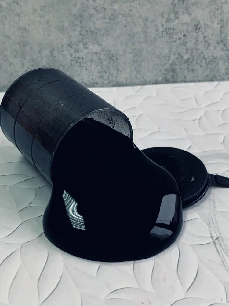 Слайм в бочке маленький / Лизун / Жвачка для рук (Чёрный)