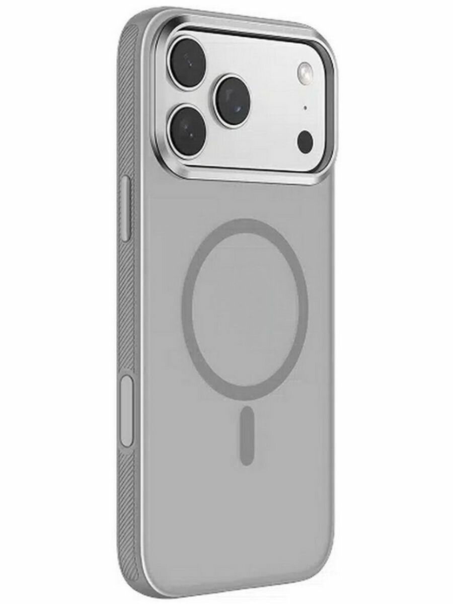 Чехол-накладка Comma Joy Elegant Magnetic Anti-Shock Case для Apple iPhone 17 Pro Max, серый титан