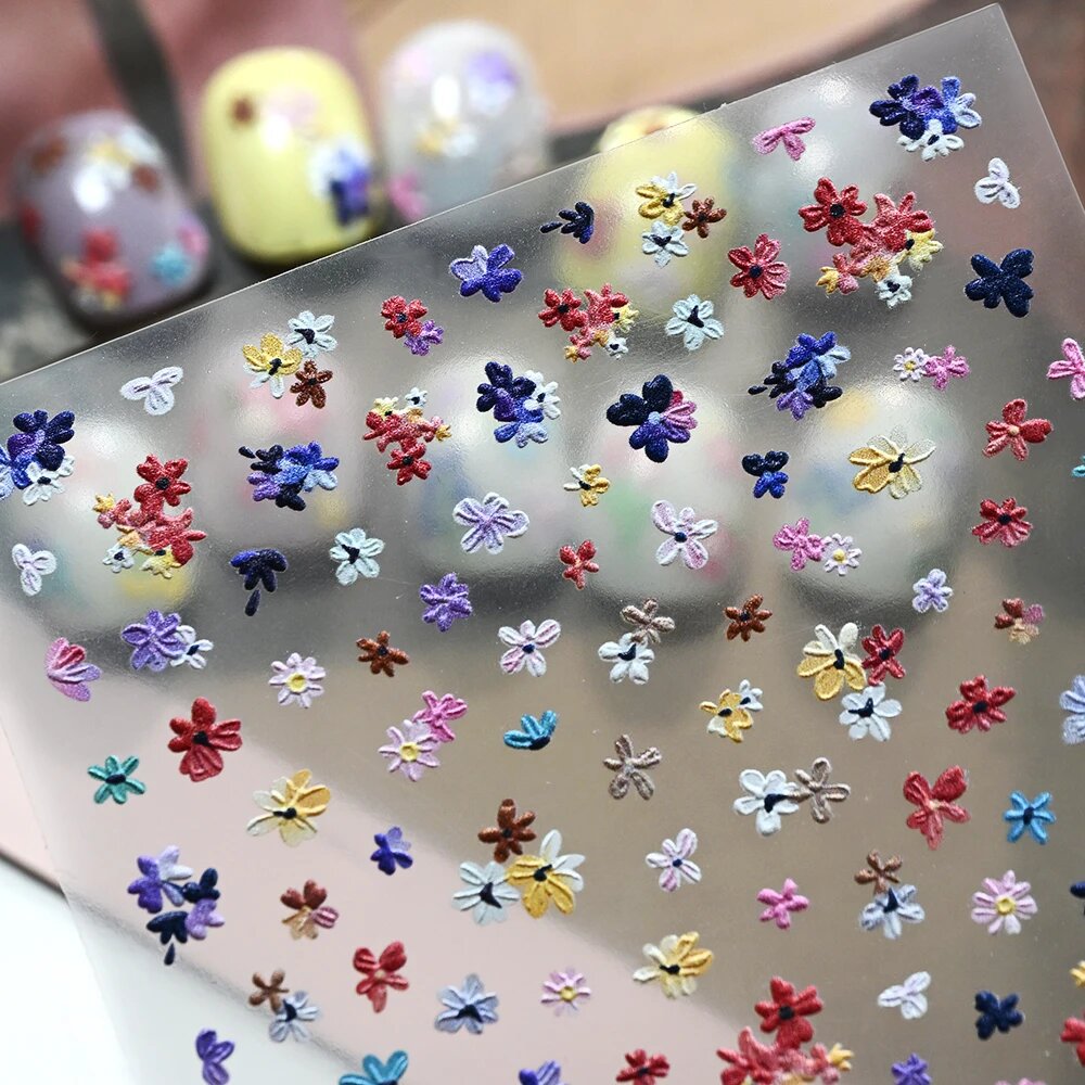 MAFANAILS наклейки для ногтей с цветами, Цвет: NO.7