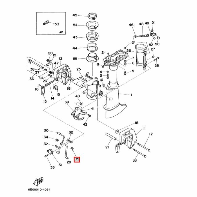 Пружина подвески YAMAHA 3-5 (PREMARINE) OEM номера: F4-03.05.02.04, 90508-16021, 9050816021
