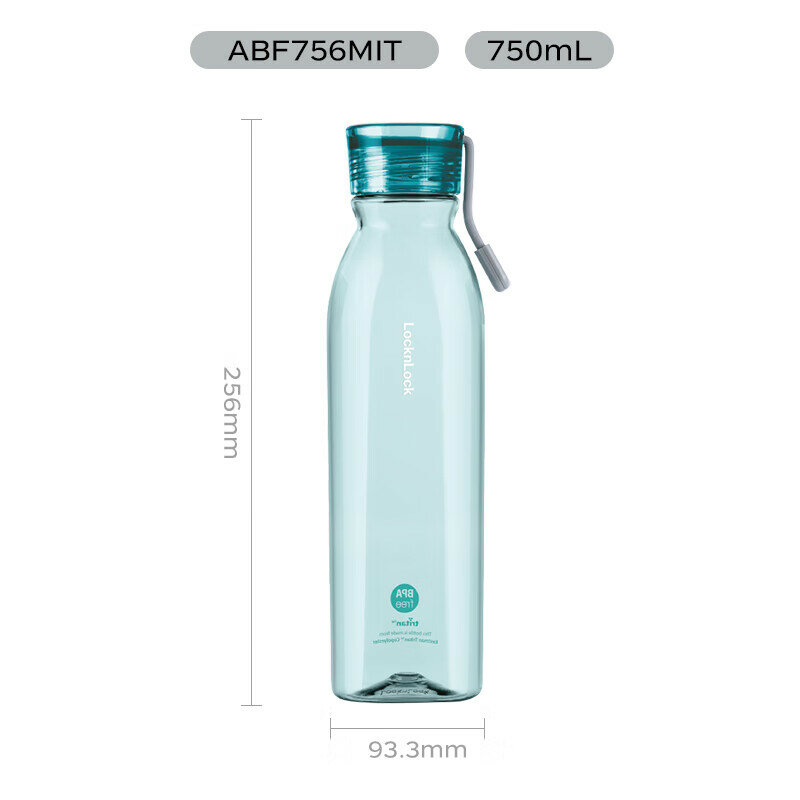 LOCK&LOCK Tritan Plastic Cup ECO Portable Universal Small Mouth Handle Cup Mint Green 750ML ABF756MIT