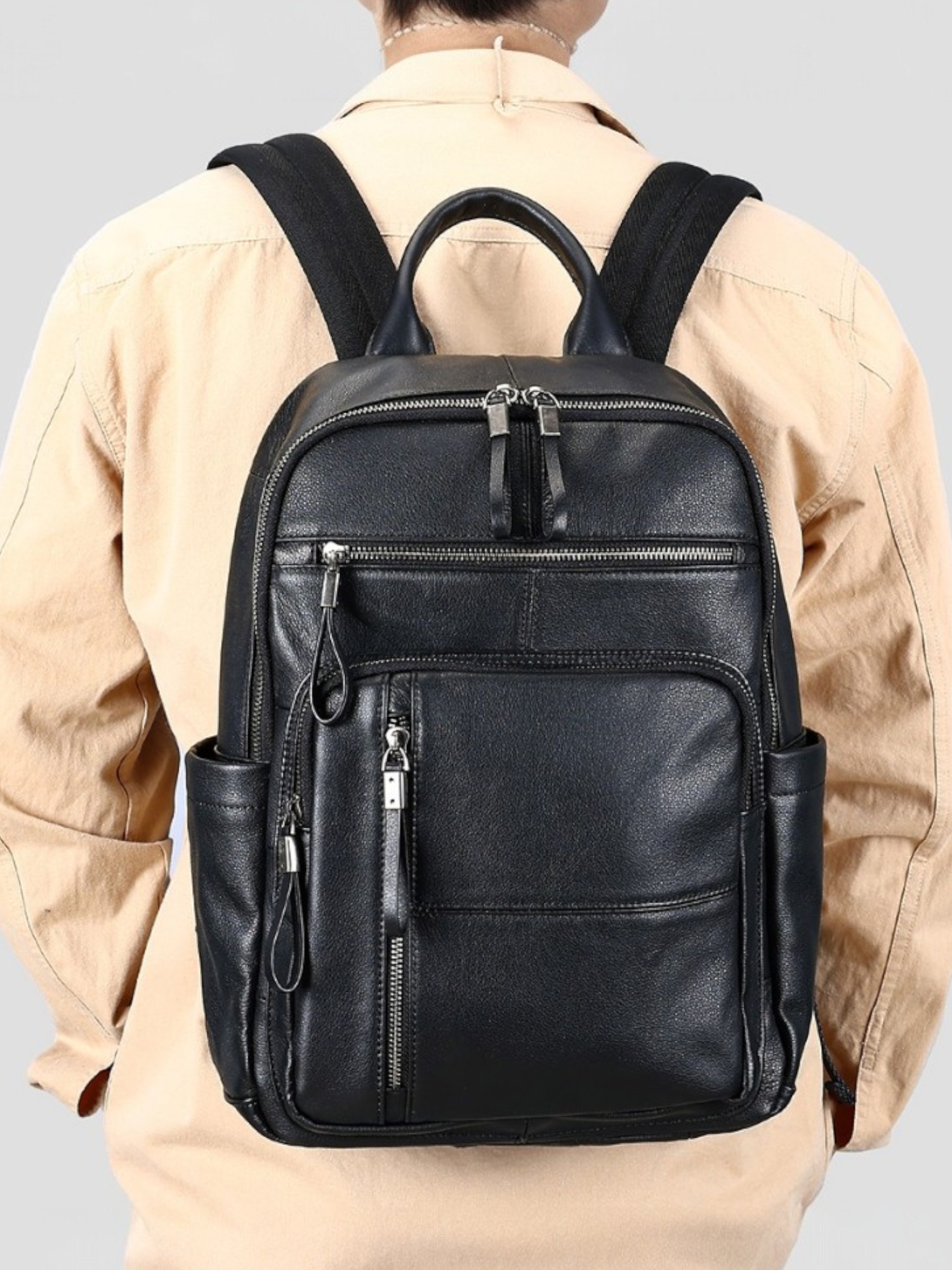 Рюкзак мужской городской BRUONO из натуральной кожи Рюкзак для ноутбука