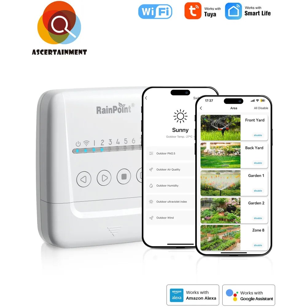 ASCE BLUETOOTH TUYA Индикатор полива растений, ABS пластик