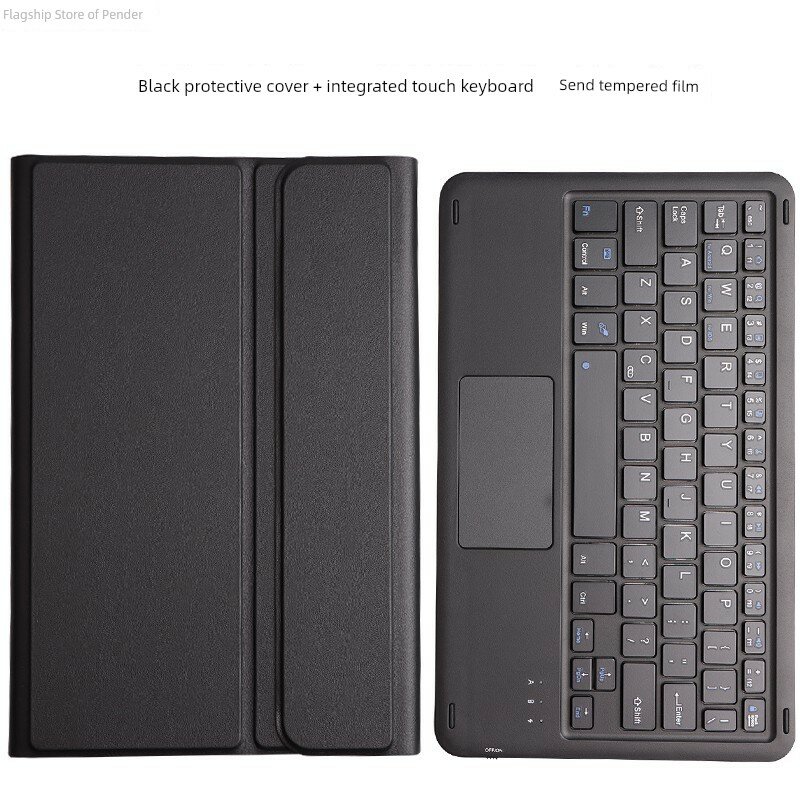 Подходит для защитного чехла для Samsung Galaxy Tab A9+ 2023 года с отделением для стилуса, Bluetooth-клавиатурой и
