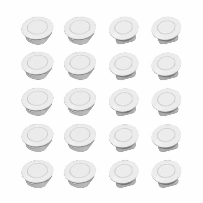 (20 шт.) Универсальные декоративные заглушки отверстий парктроников на бампере белые