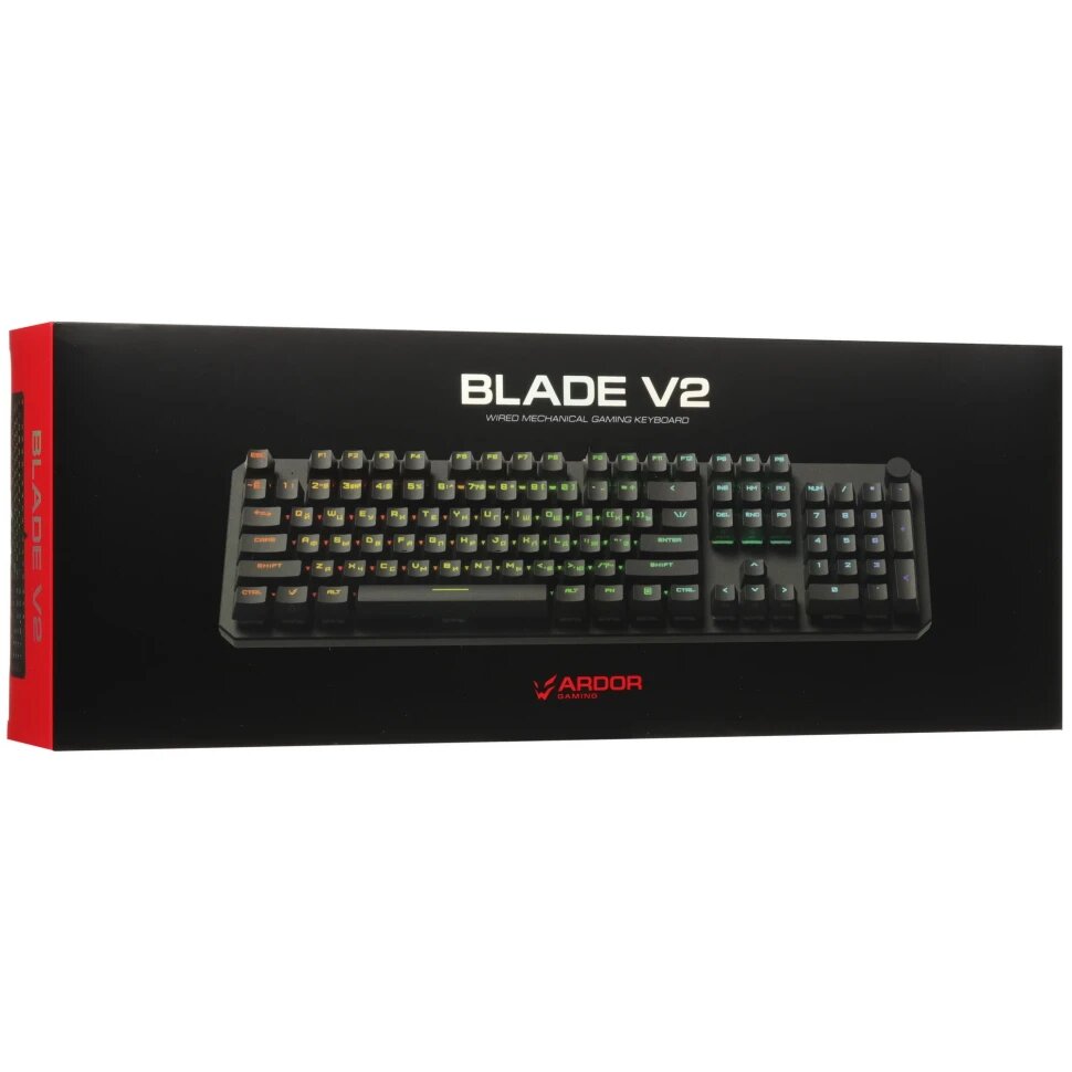 Клавиатура проводная ARDOR GAMING Blade V2, механическая, черный